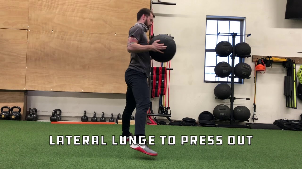Lateral Lunge To Press Out - YouTube