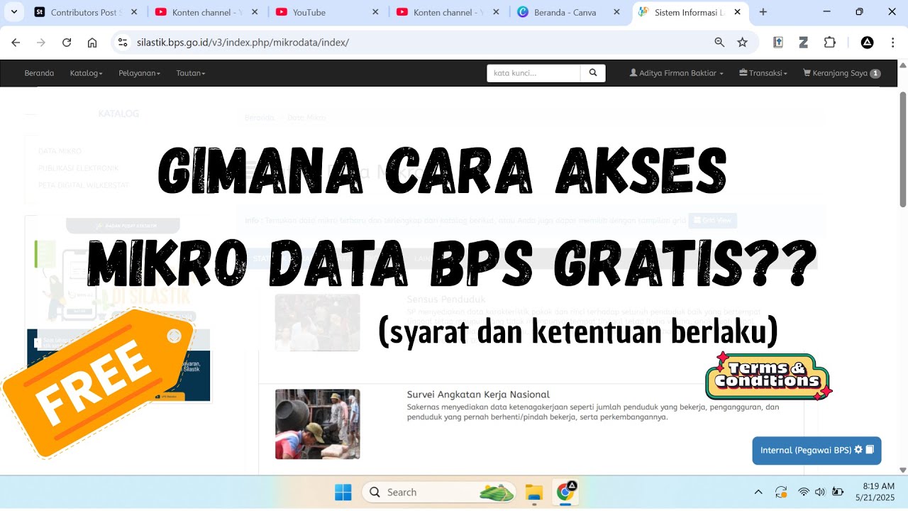 Tutorial Permintaan Data Mentah Survei/Sensus BPS Gratis (syarat dan ...