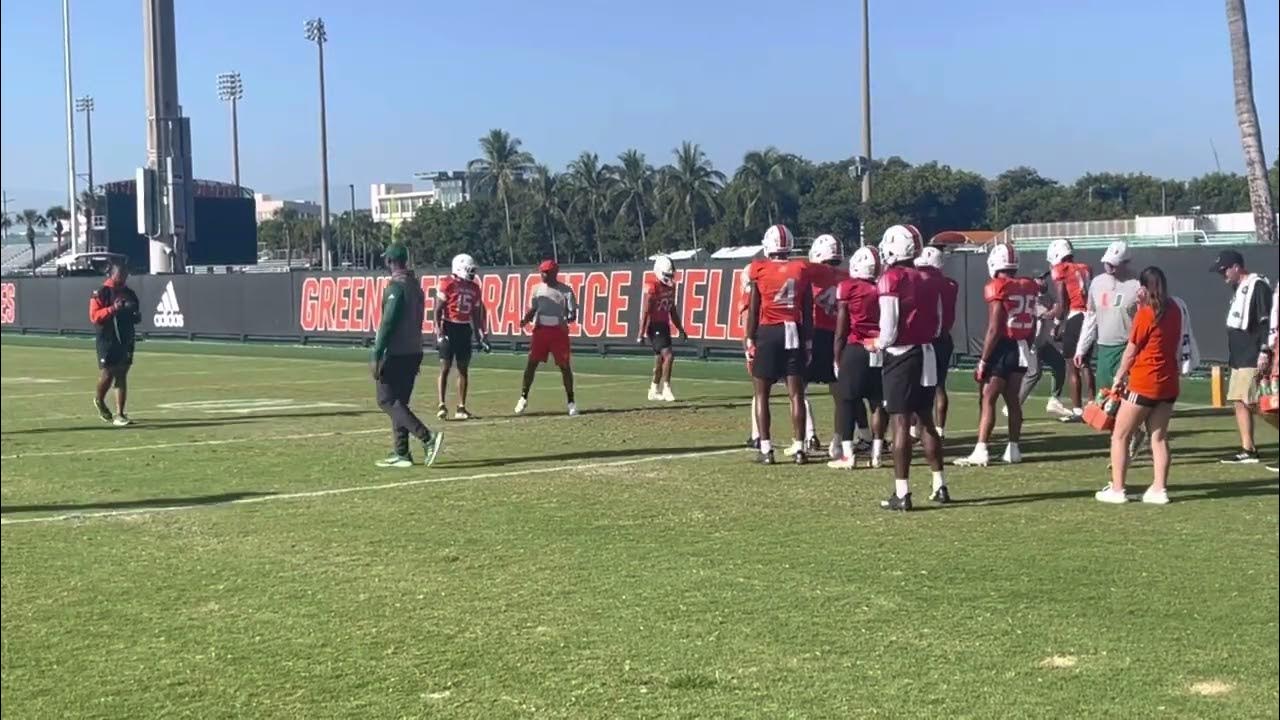 Miami Hurricanes March 21 Spring Practice Receiver Drills Youtube
