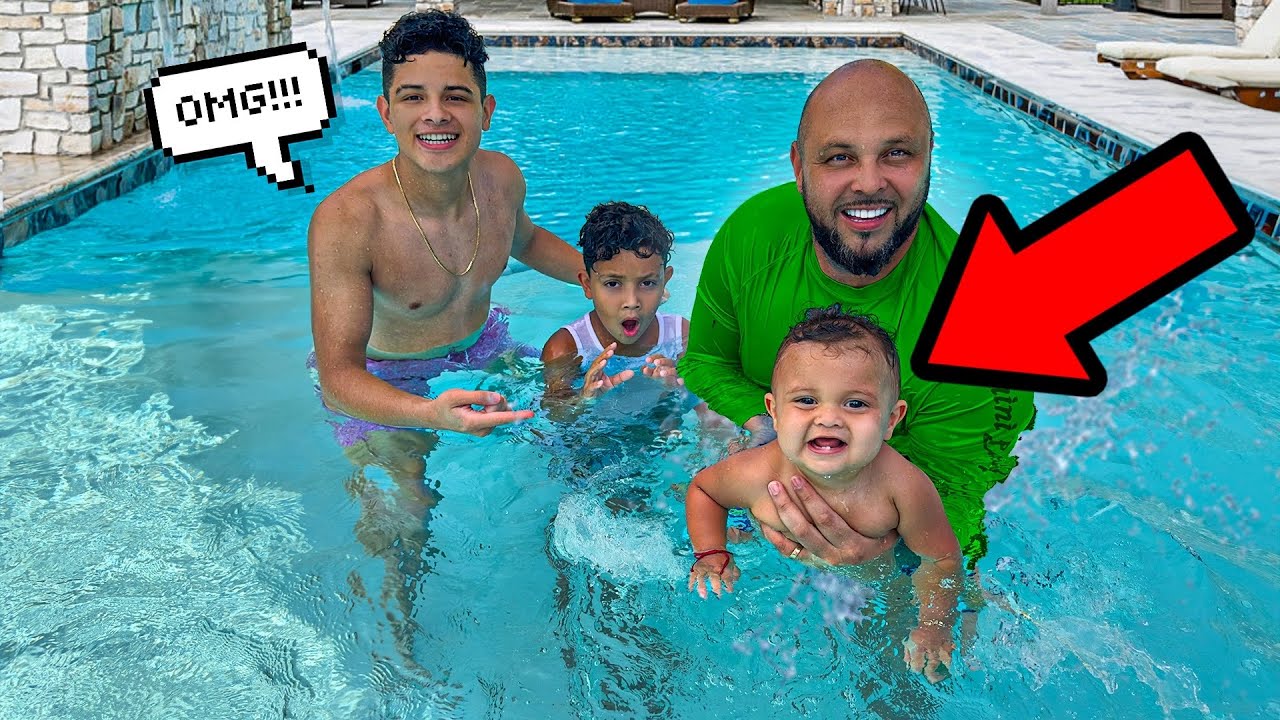 Teaching Baby Roman How To SWIM - YouTube