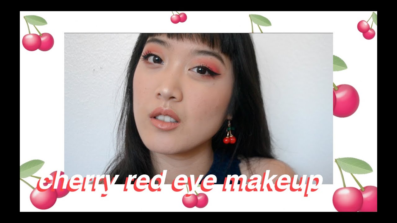 Cherry Red Eye Makeup - YouTube