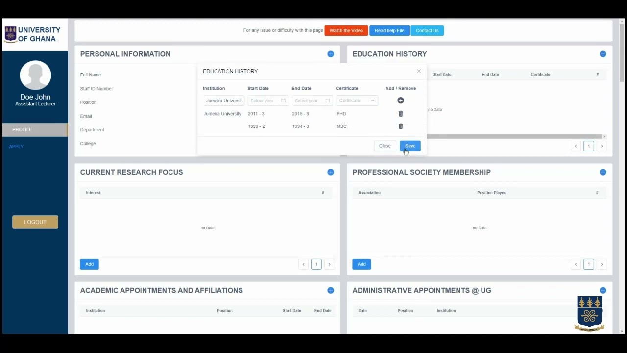Completing Profile Forms - YouTube