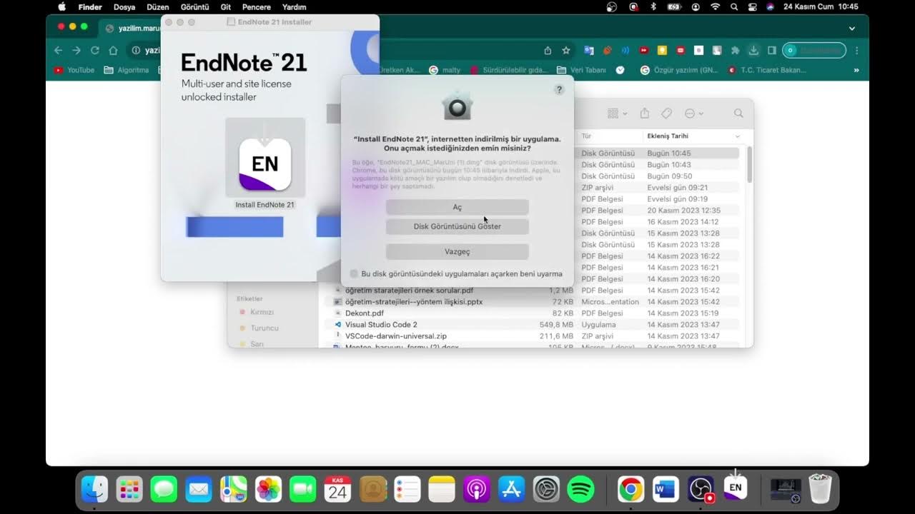 MacOS EndNote'21 Kurulumu - YouTube