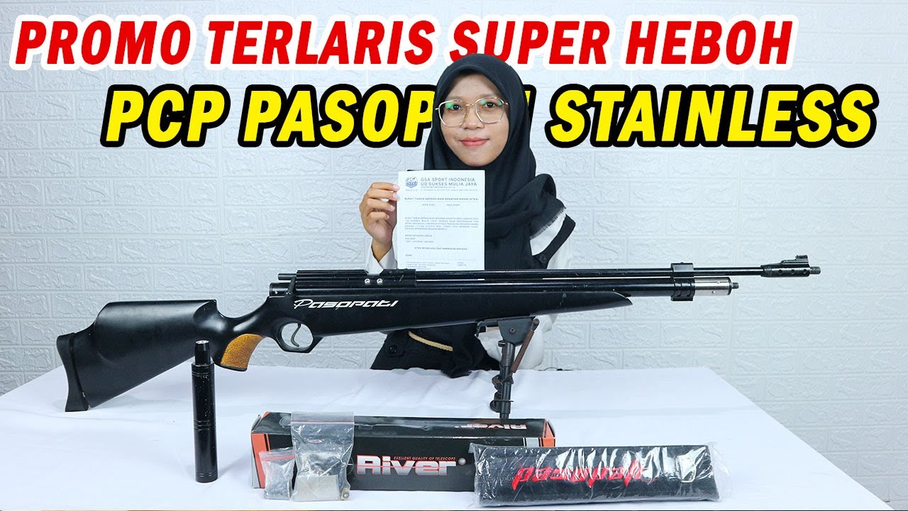 PROMO SUPER HEBOH - SENAPAN ANGIN PCP PASOPATI STAINLESS SINGLESHOOT ...