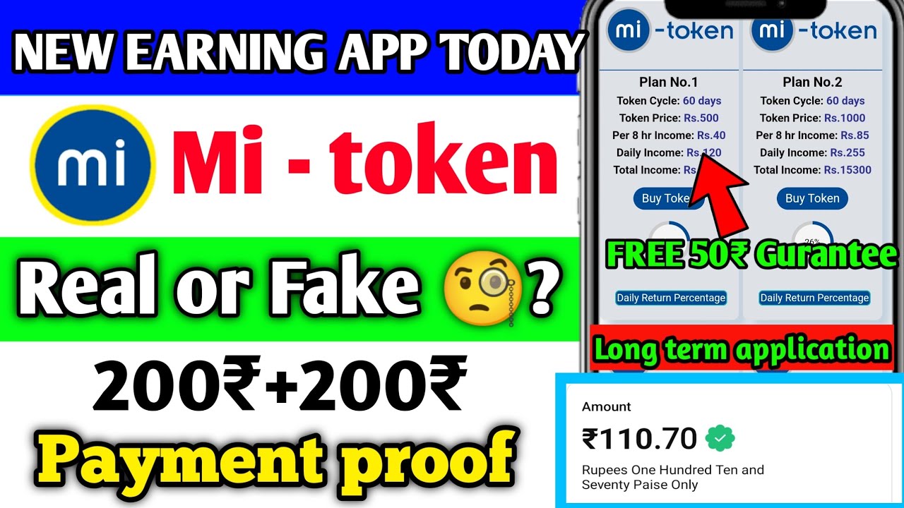 Mi token app || mi token earning app || New earning app today || Mi ...