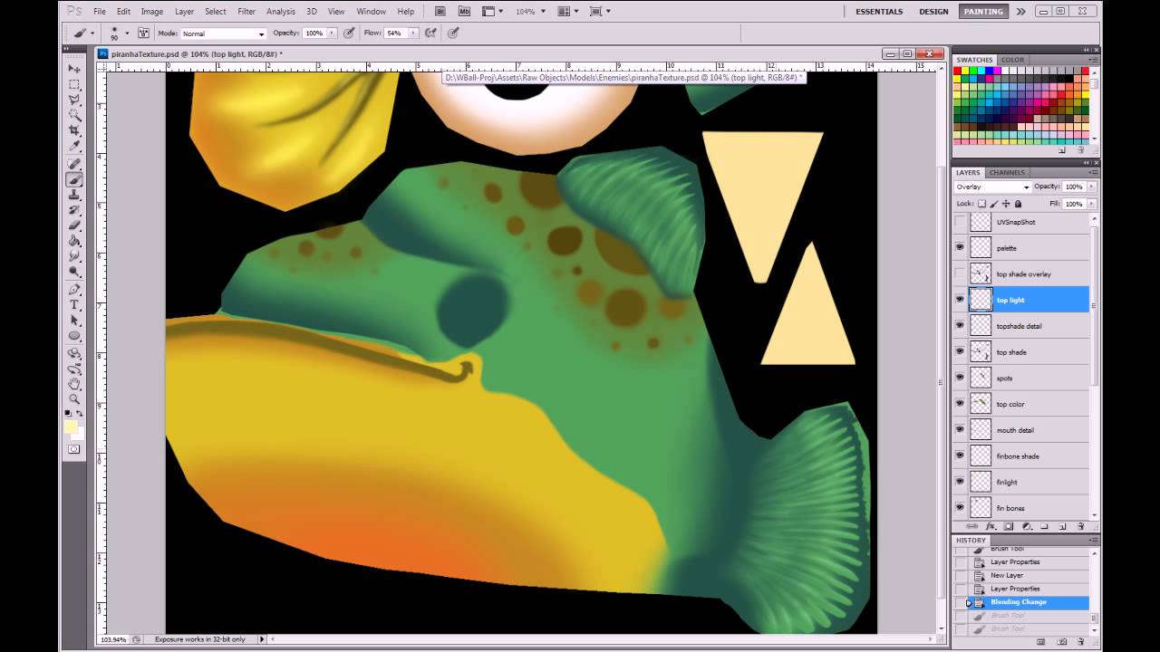 Piranha Model, Texture, and Animation Time Lapse - YouTube