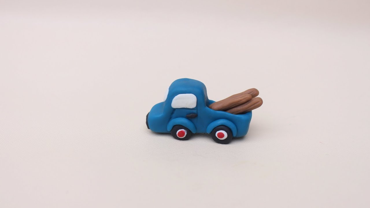 Polymer CLAY Tutorial How To Make PICKUP TRUCK | Clay DIY - YouTube