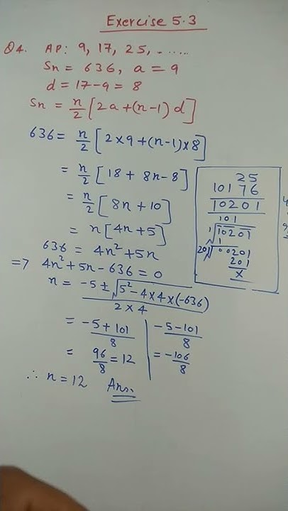 Class 10th maths exercise 5.3 Q 4 very important - YouTube