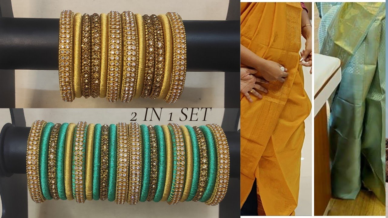 How i designed 1 set silk thread bridal bangle matching 2 different ...