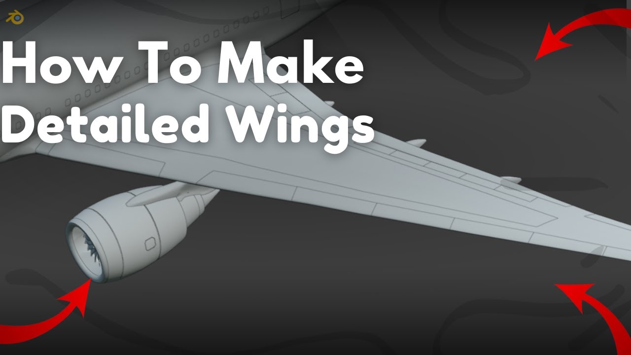 How To Make Detailed Aircraft Wings | Blender - YouTube