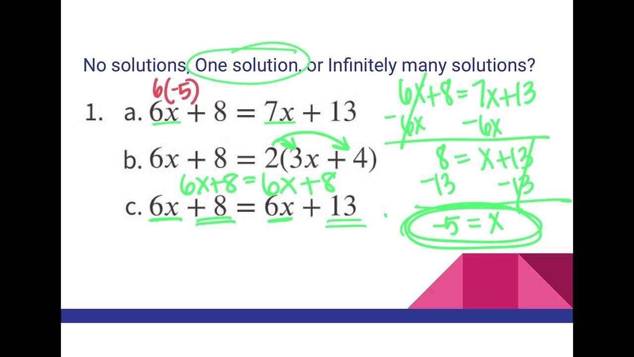 8Math U4L8 How Many Solutions_ - YouTube