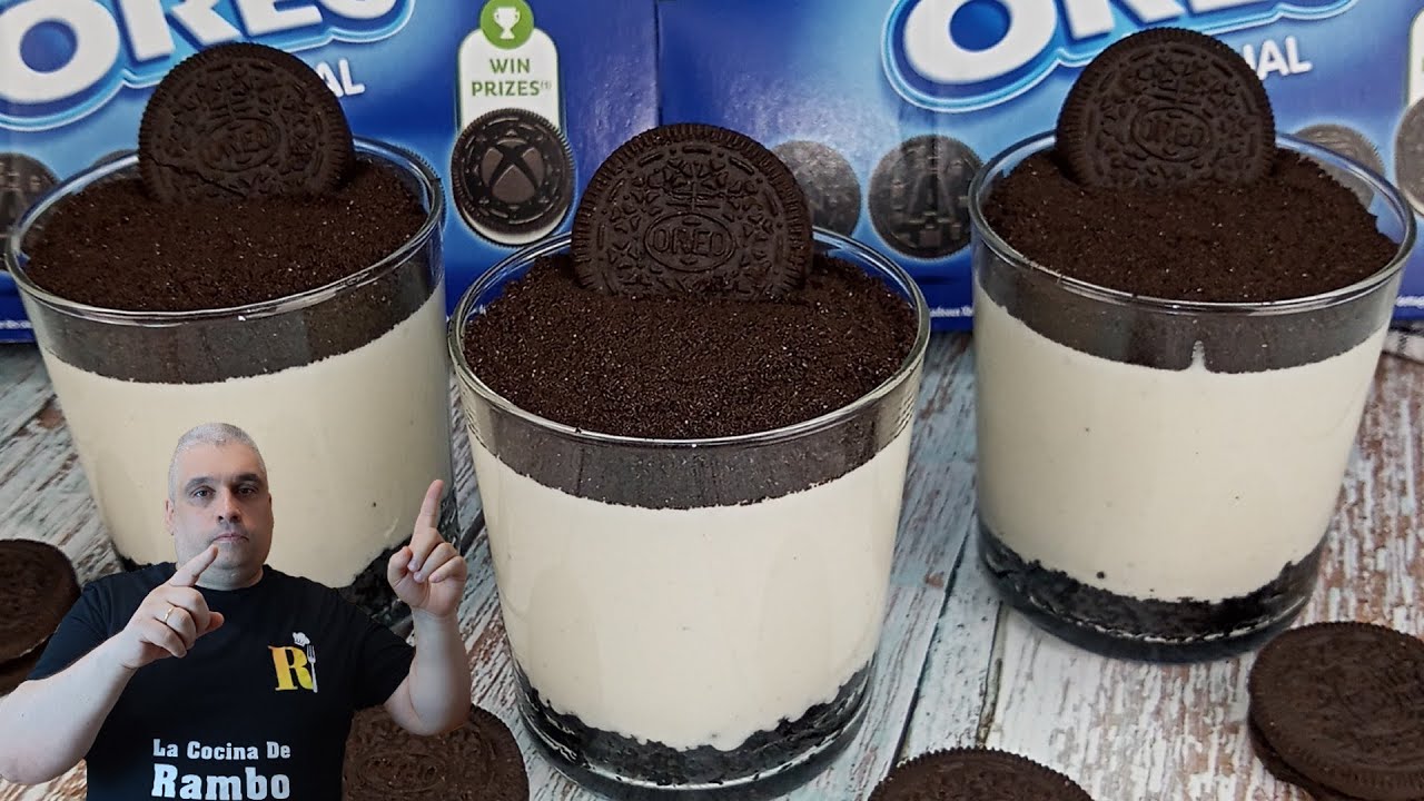 Postres DE OREO en Vasito, SIN Horno y Con Sólo 4 Ingredientes! 😋 ...