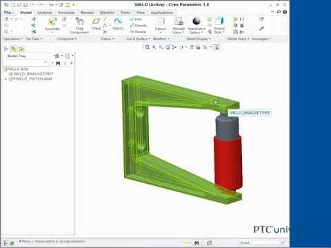 Tutorial Using Weld Connection Sets - Creo - YouTube