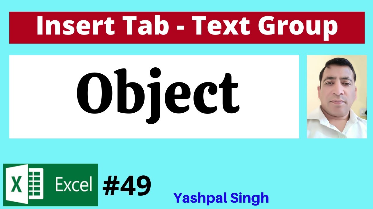 Object in Text Group in MS Excel | MS Excel | | Hindi | - YouTube