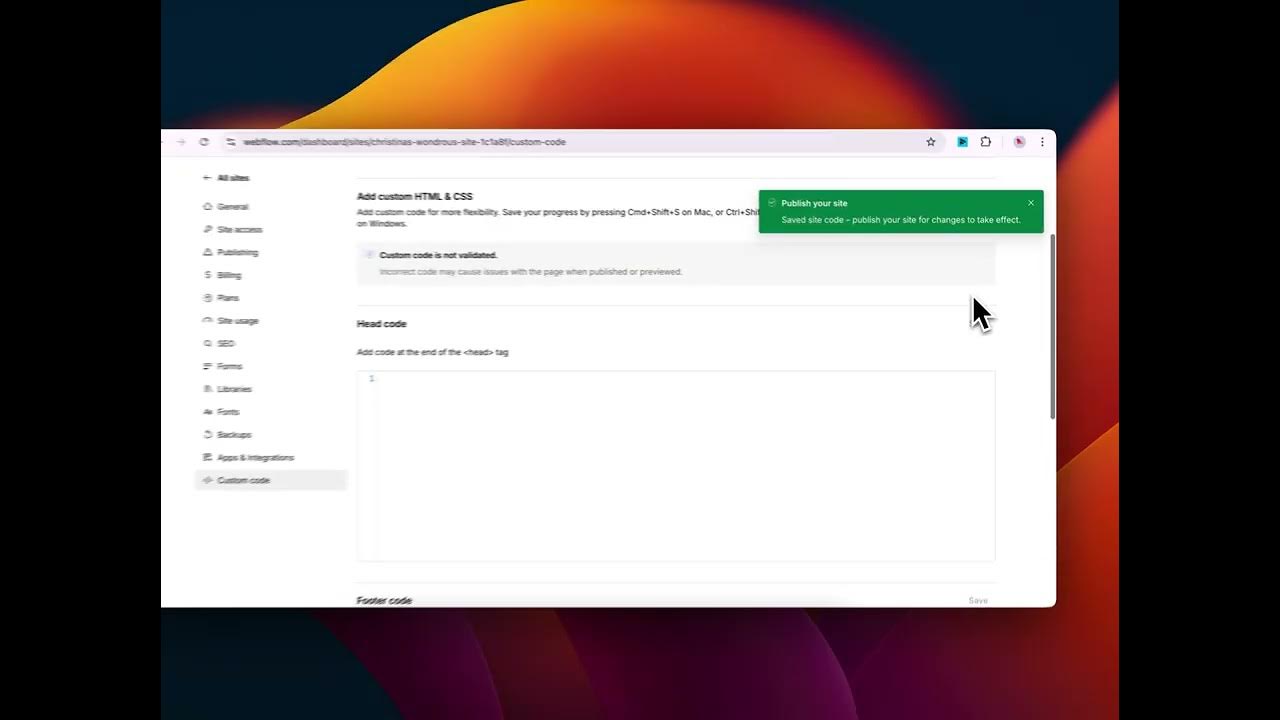 How to install Ceana Snippet on Webflow - YouTube