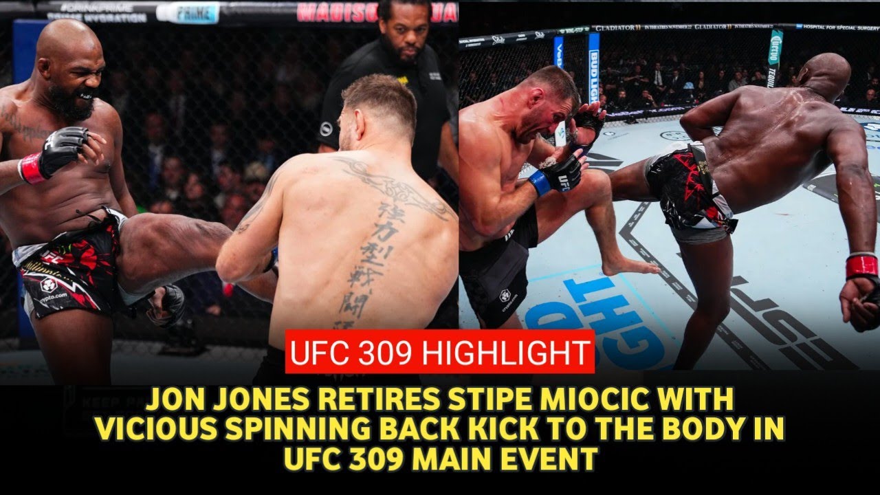 UFC 309 Highlights: Jon Jones Looks Brilliant, Stops Stipe Miocic to ...