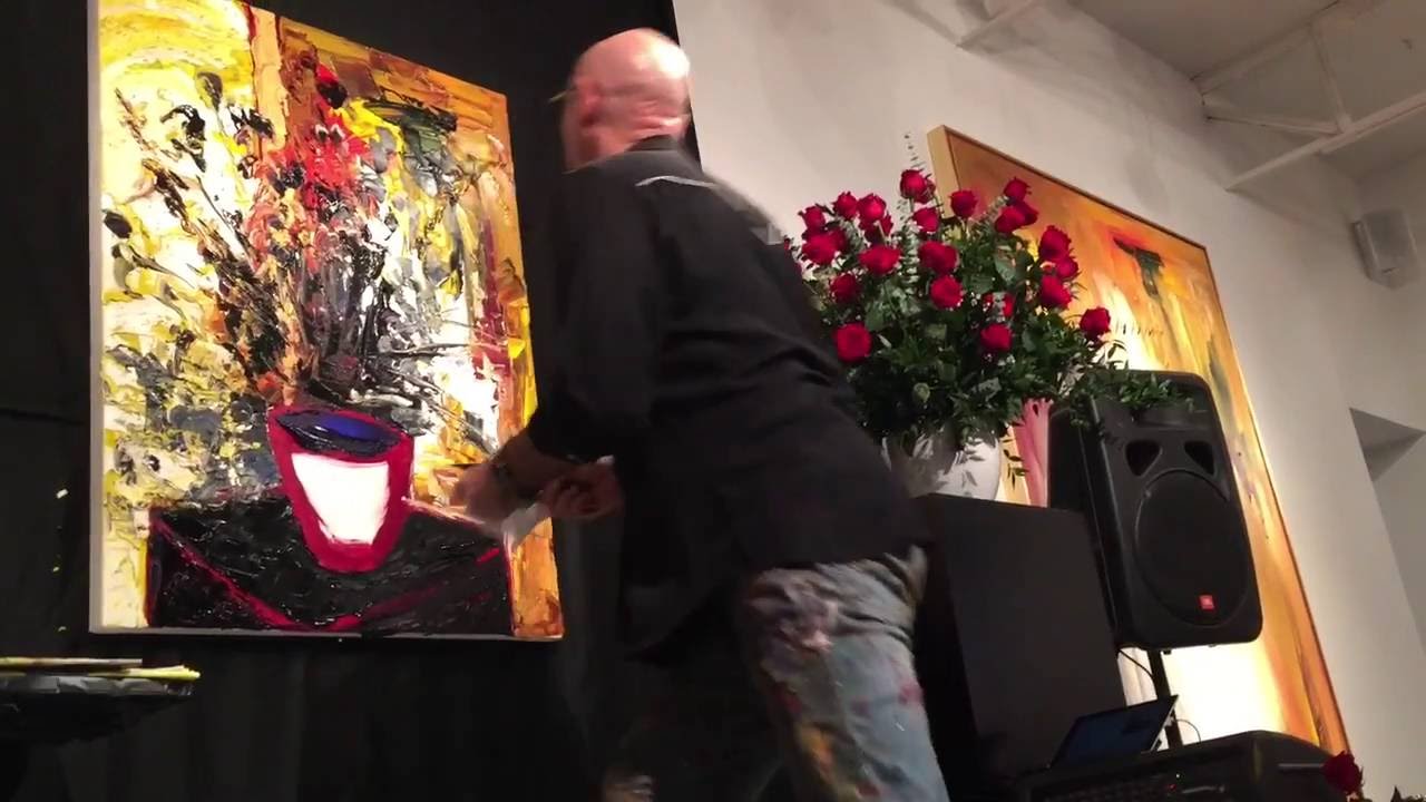 JD MILLER LIVE painting performance: Valentine's EVE 2016 - YouTube