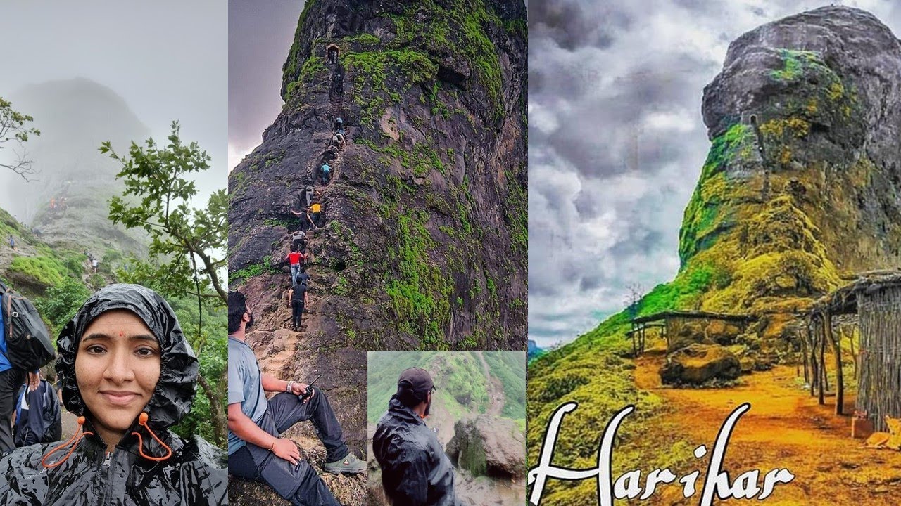 Harihar Fort 80 degree rock cut stairs | Maharashtra Incredible India ...