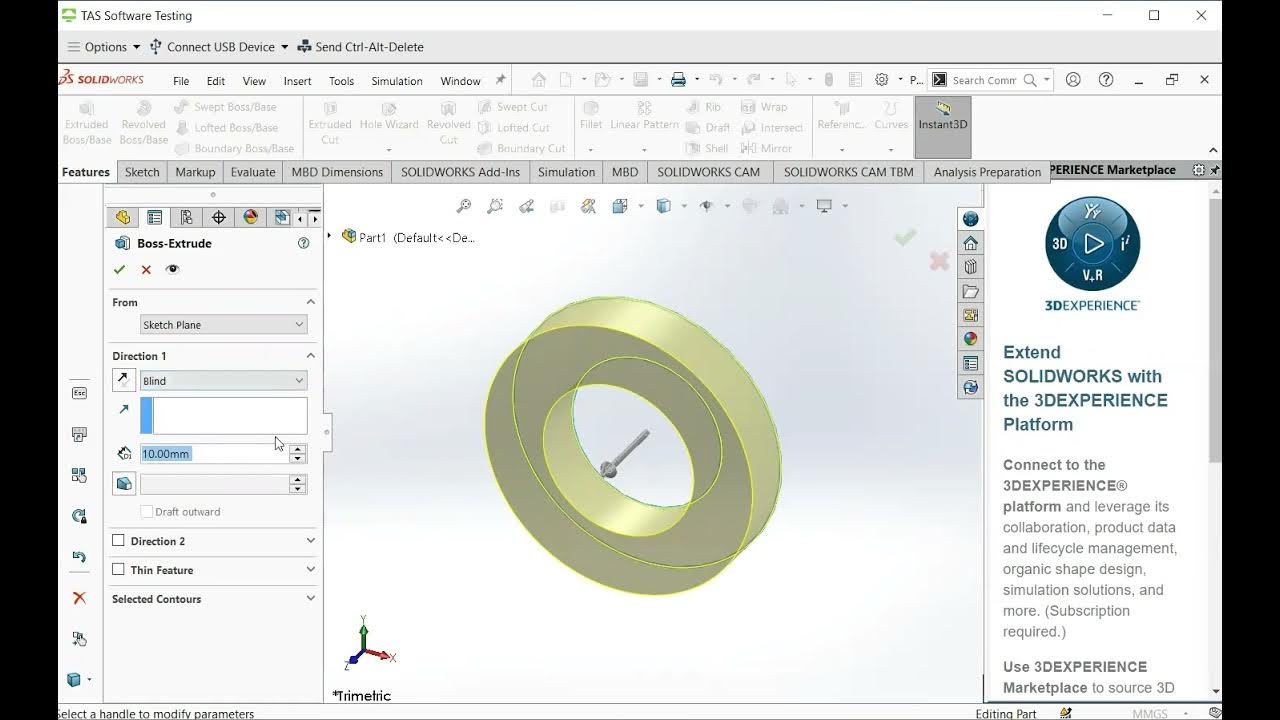 Solidworks Washer - YouTube