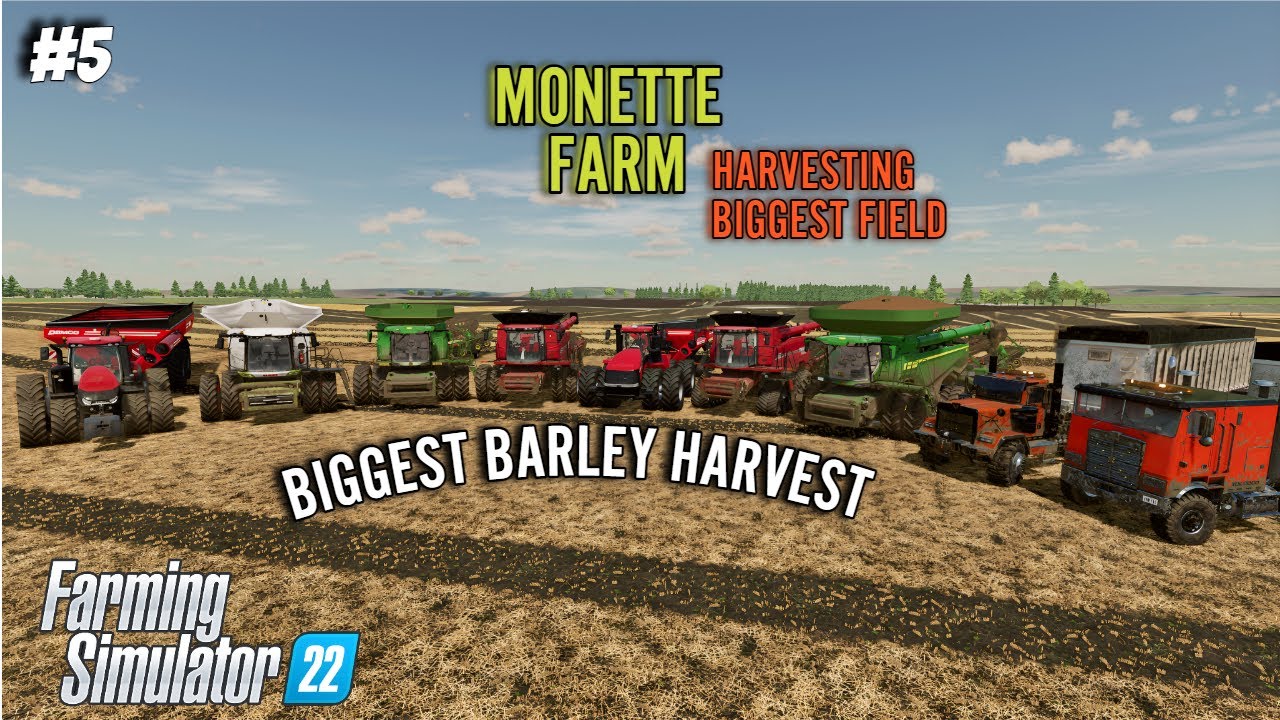 Harvesting Tons of Barley | Monette Farm | Farming Simulator 22 | Fs22 ...