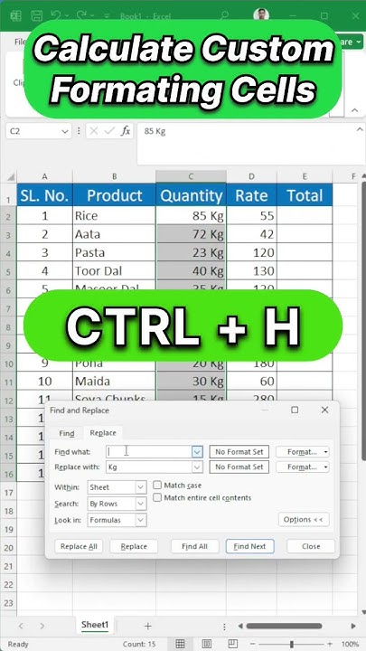 How to calculate custom formatting cells | Multiply Function in excel # ...