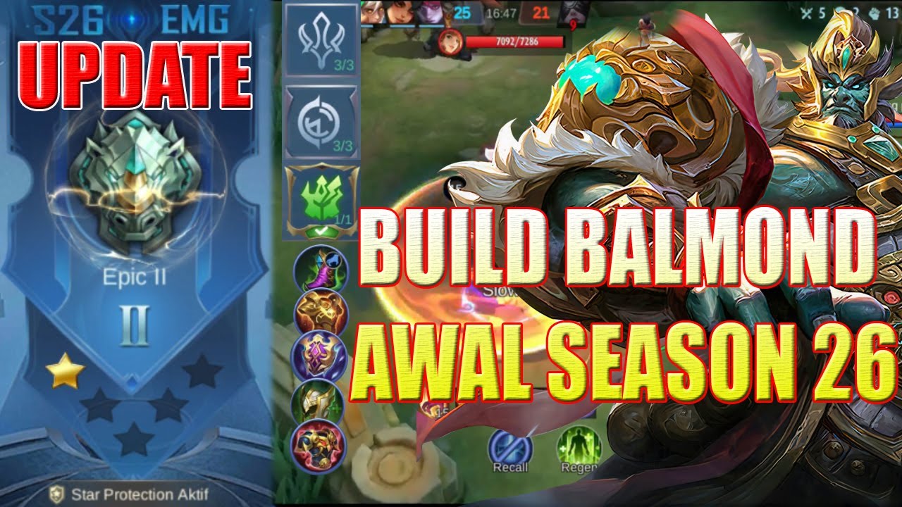 UPDATE! Build dan Emblem Balmond Awal Season 26 | Trial Test Build ...