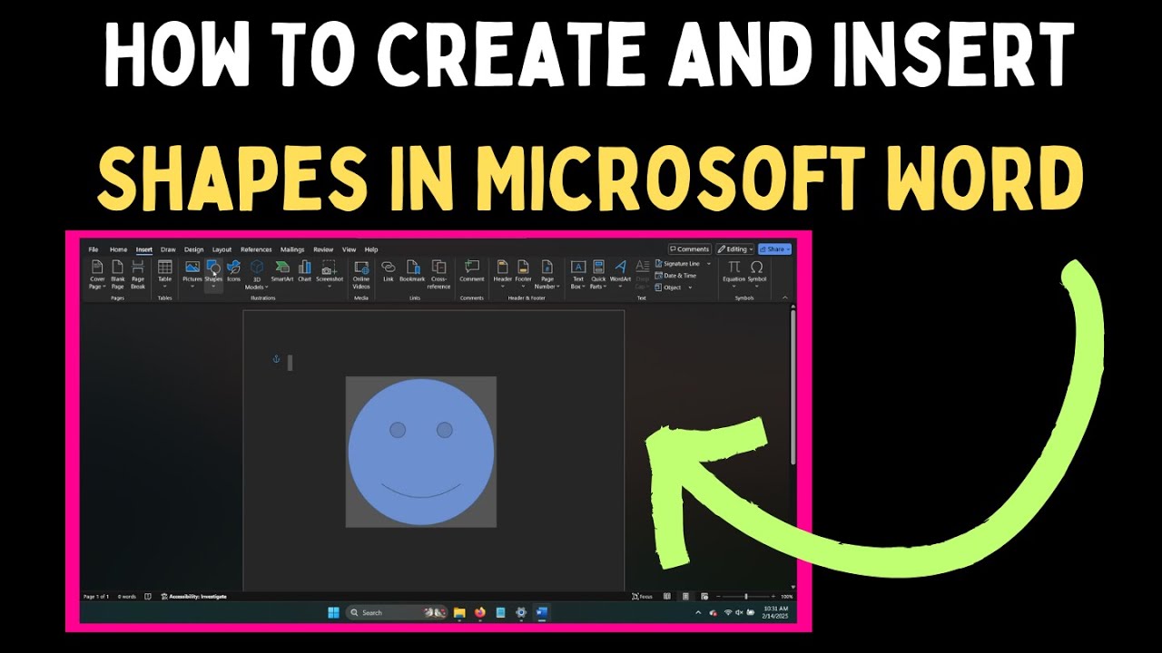 How To Create and Insert Shapes In Microsoft Word on Windows 11 - YouTube