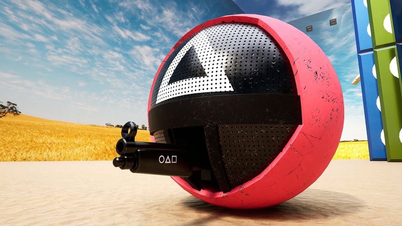 Pacman and Chain Chomp Escape Excavator Robot in the Underwater Complex ...