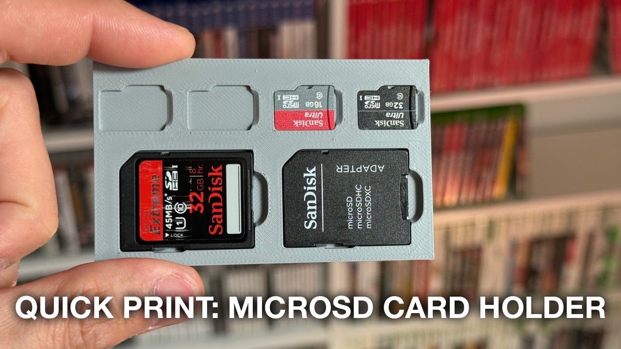 SD Card holder - quick print on Bambu A1 mini - YouTube