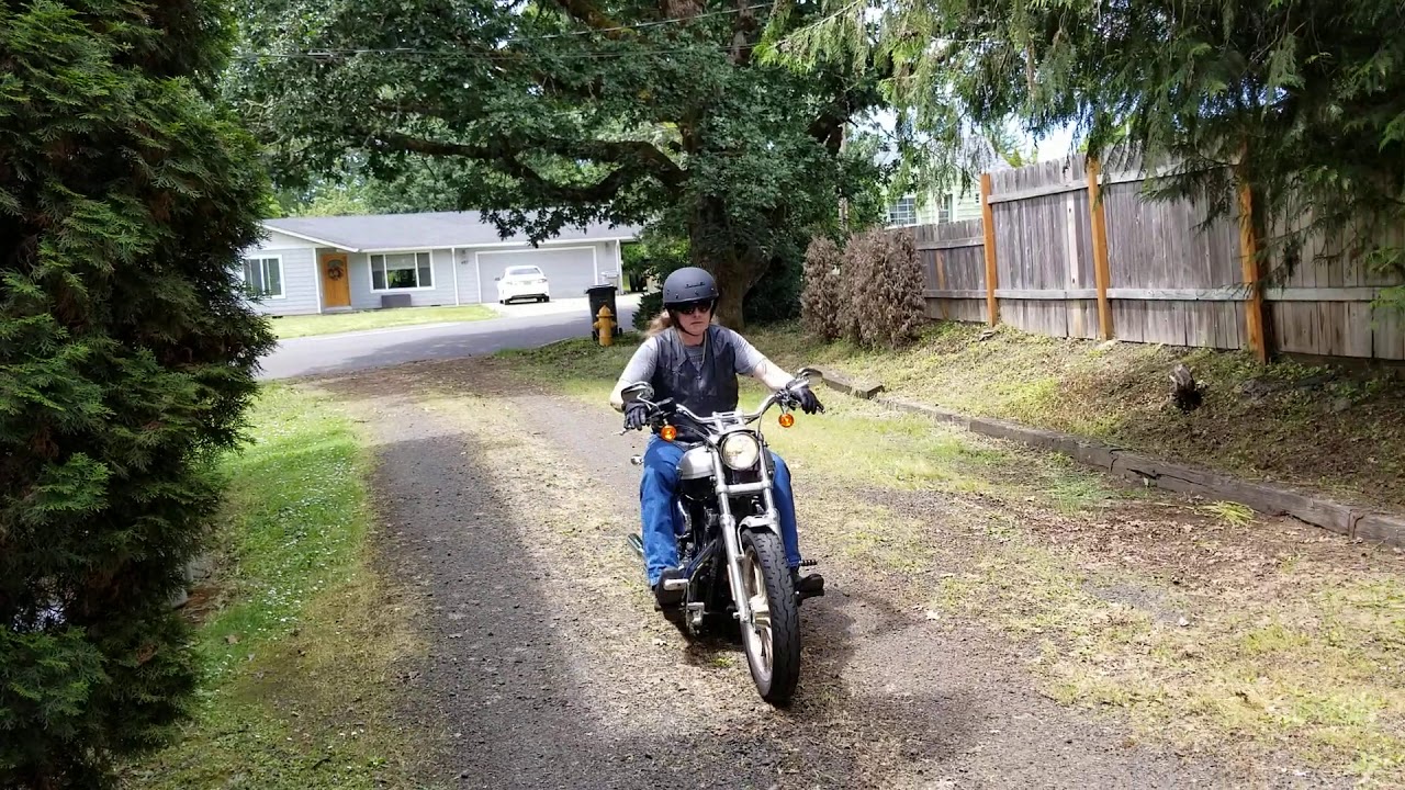 Driveway 2 - first day with the new bike - YouTube