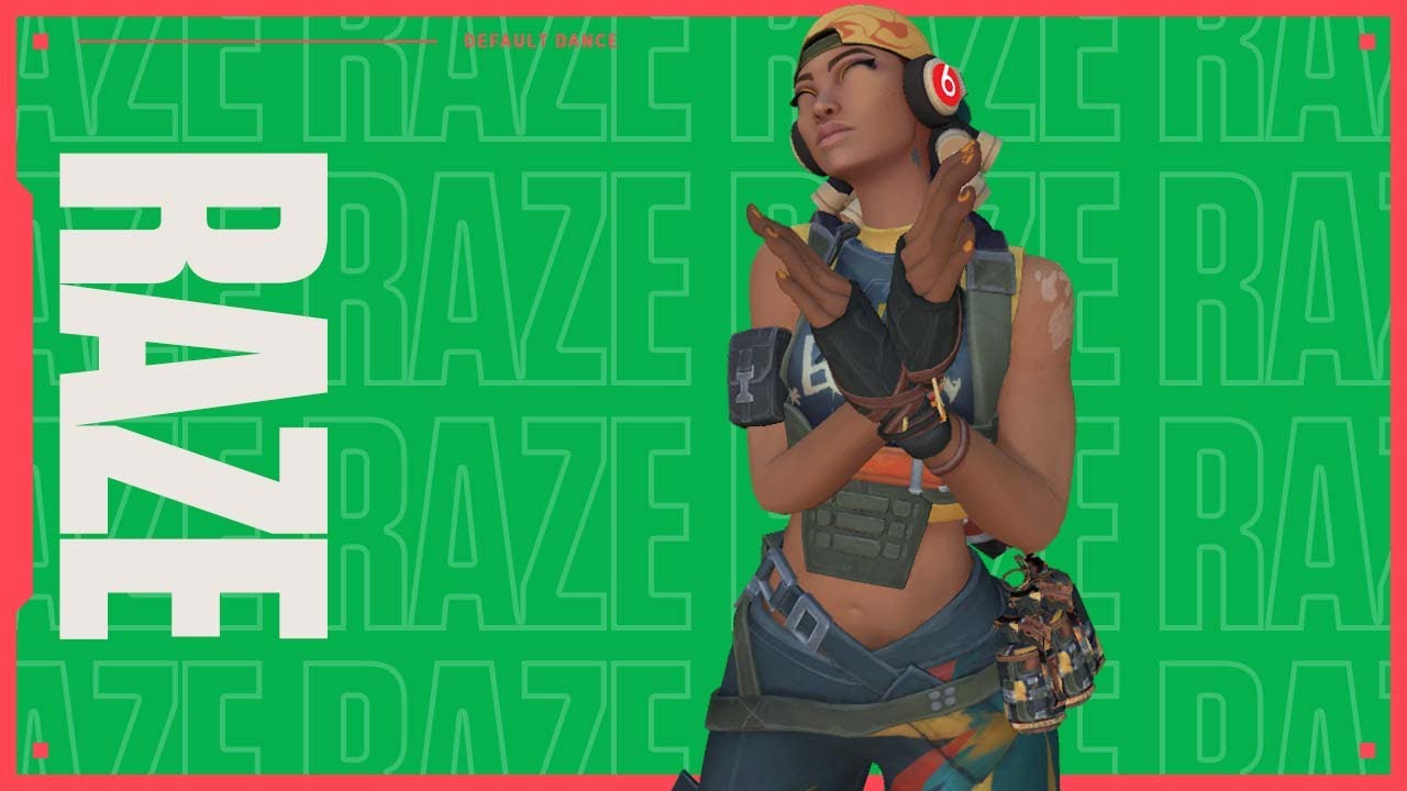 VALORANT Raze Default Dance - Green Screen - YouTube