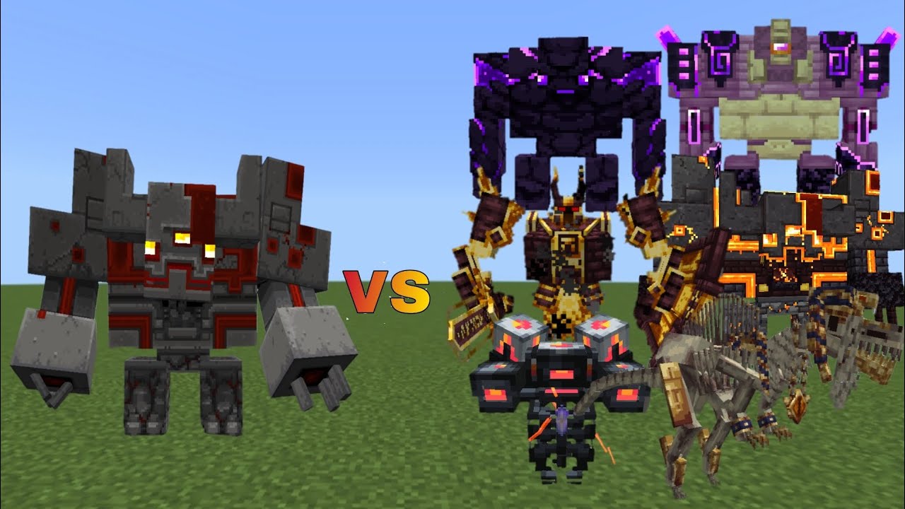 Redstone Monstrosity (Goety) vs L Ender Cataclysm Bosses | Minecraft ...