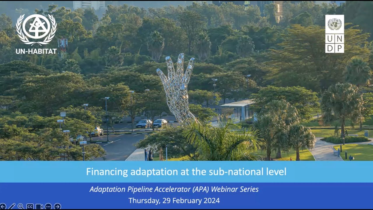 Webinar: Financing adaptation at the sub-national level - YouTube