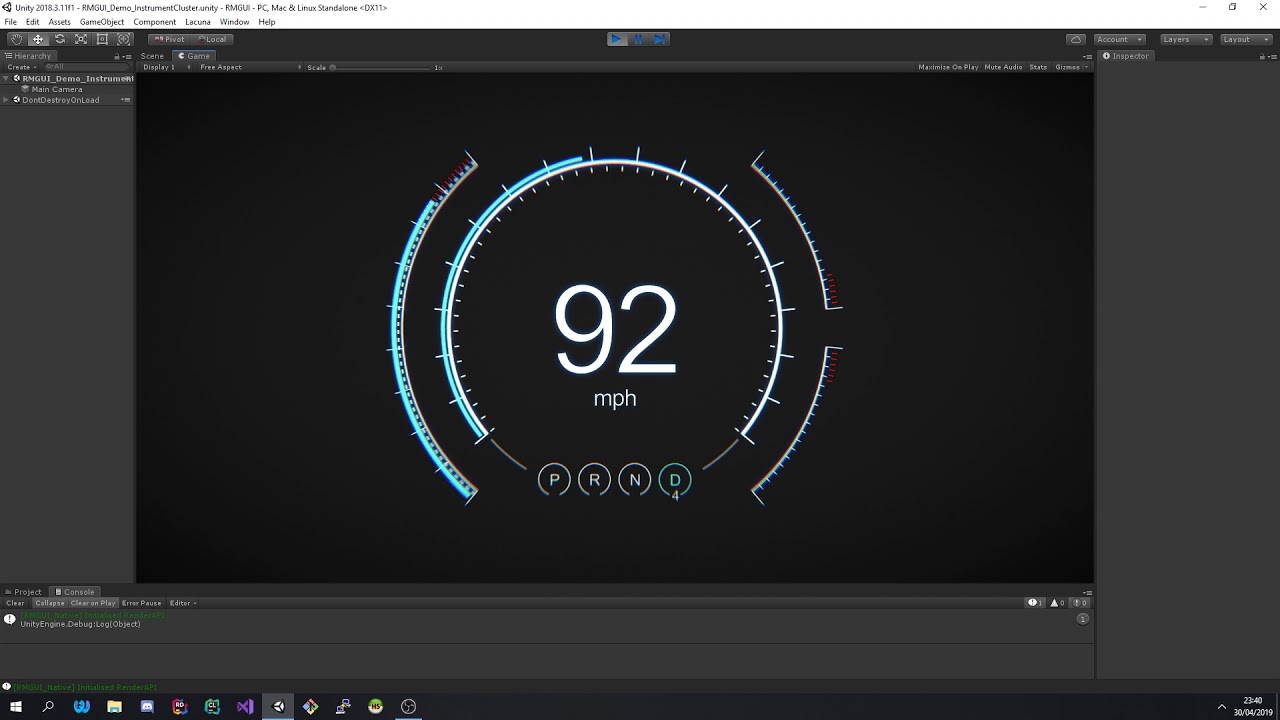 RMGUI; Automotive Instrument Cluster Demo 1 - YouTube