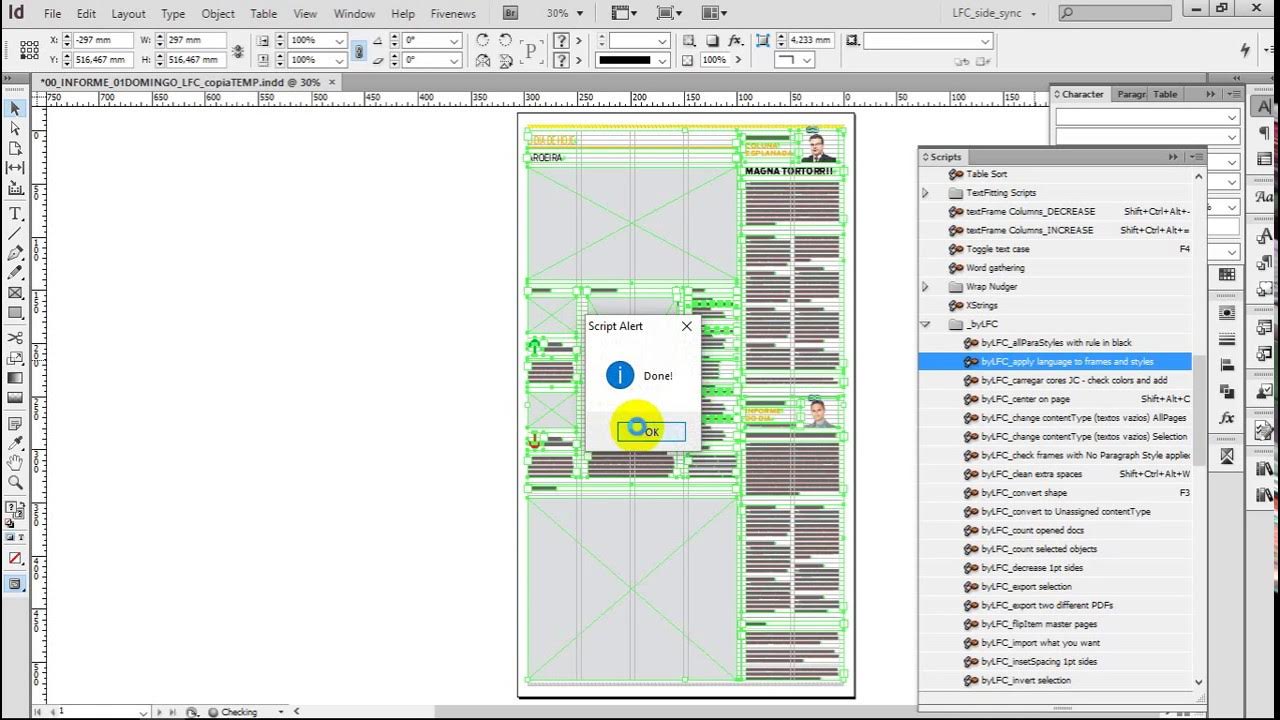 InDesign JavaScript by LFCorullón | Apply language to textFrames and ...