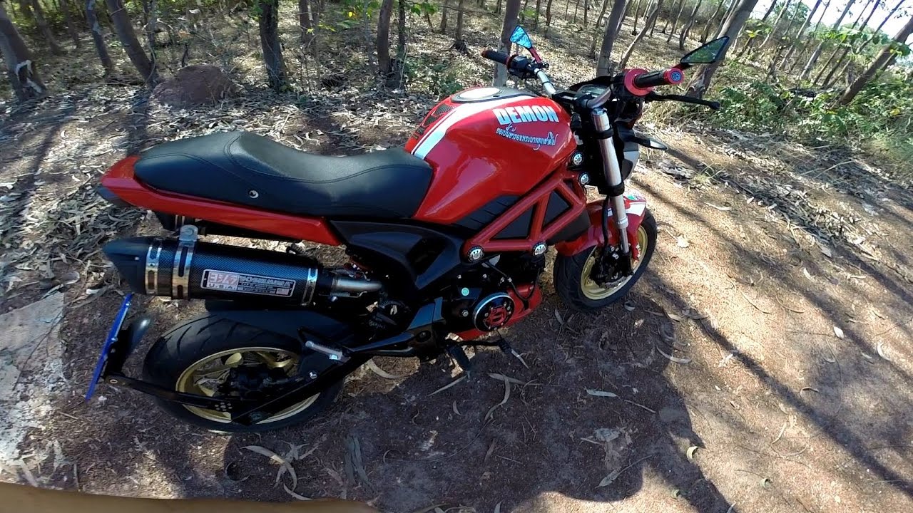 Gpx Demon125 ท่อคู่ โยชิ เสียงนุ่มๆกันไป น้องๆ อ.วาริช ฝากมารีวิว - YouTube