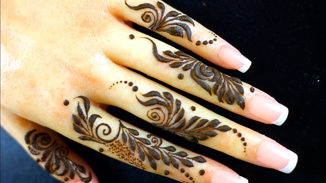 Fingers henna design/ henna tips and tricks/ simple and easy henna ...