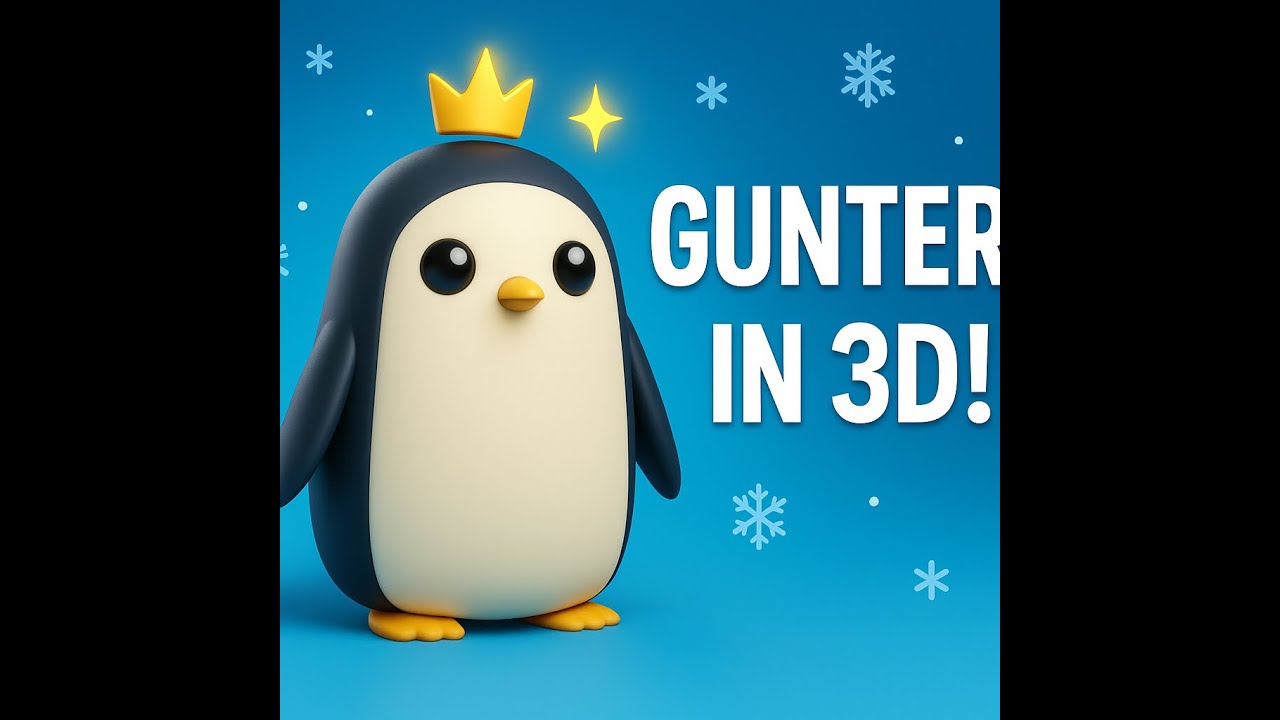 Modeling Gunter the Penguin in Blender | Cute 3D Character - YouTube