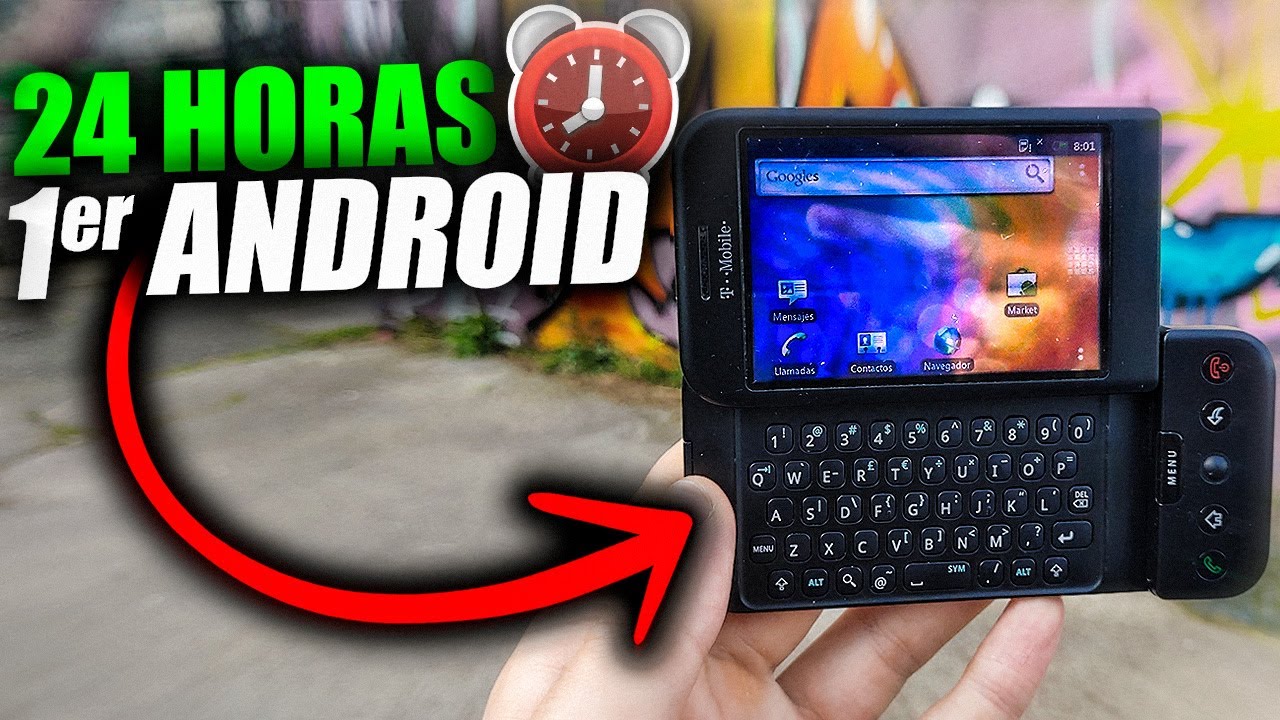 24 HORAS usando el PRIMER ANDROID de la historia - YouTube