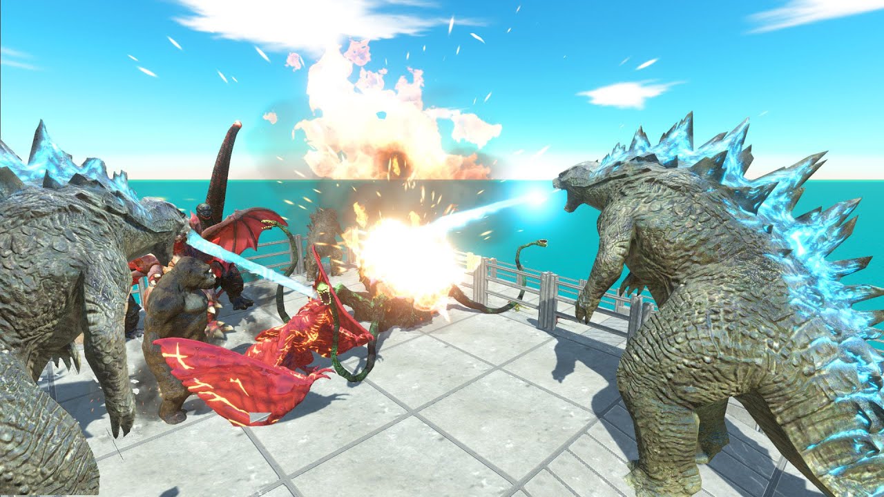 GODZILLA 2014 DEATH RUN RESCUE DINOSAURS FROM KAIJU MONSTERS - Animal ...