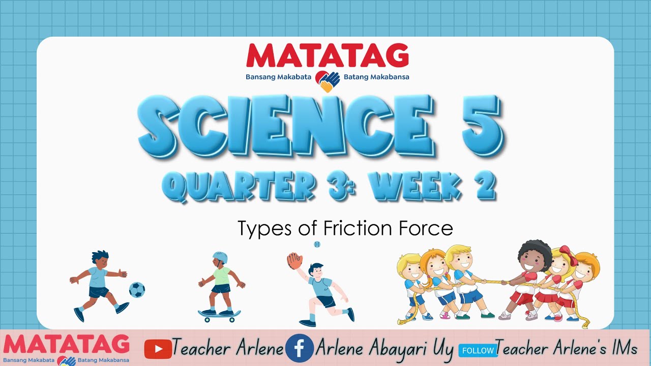 SCIENCE 5 Week 2 Quarter 3 Types of Friction Force - YouTube