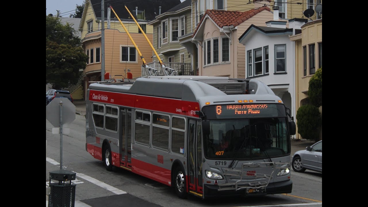 ᴴᴰ SFMTA 2018 New Flyer XT40 # 5724 on Route 6 Haight/Parnassus - YouTube