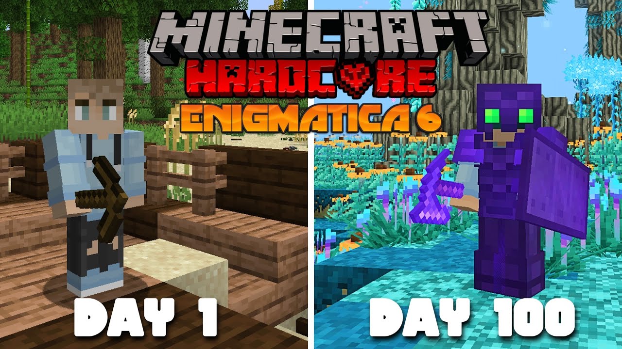 I Survived 100 Days in Enigmatica 6 Hardcore Modded Minecraft - YouTube