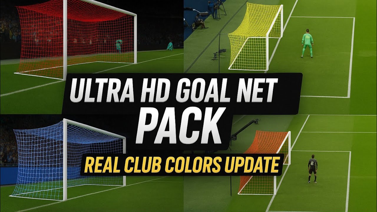 FIFA 16 – Ultra HD Goal Net Texture (Different Colors for Big Teams ...