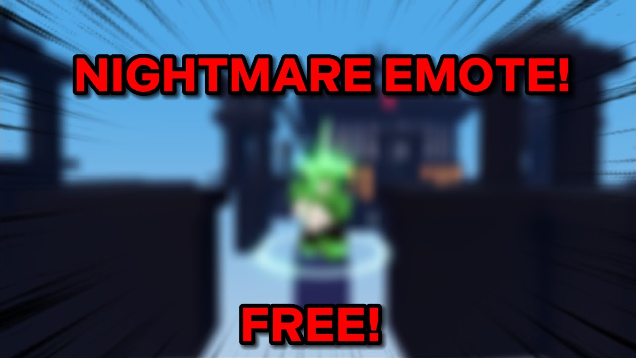 HOW TO GET NIGHTMARE EMOTE FREE ROBLOX BEDWARS - YouTube