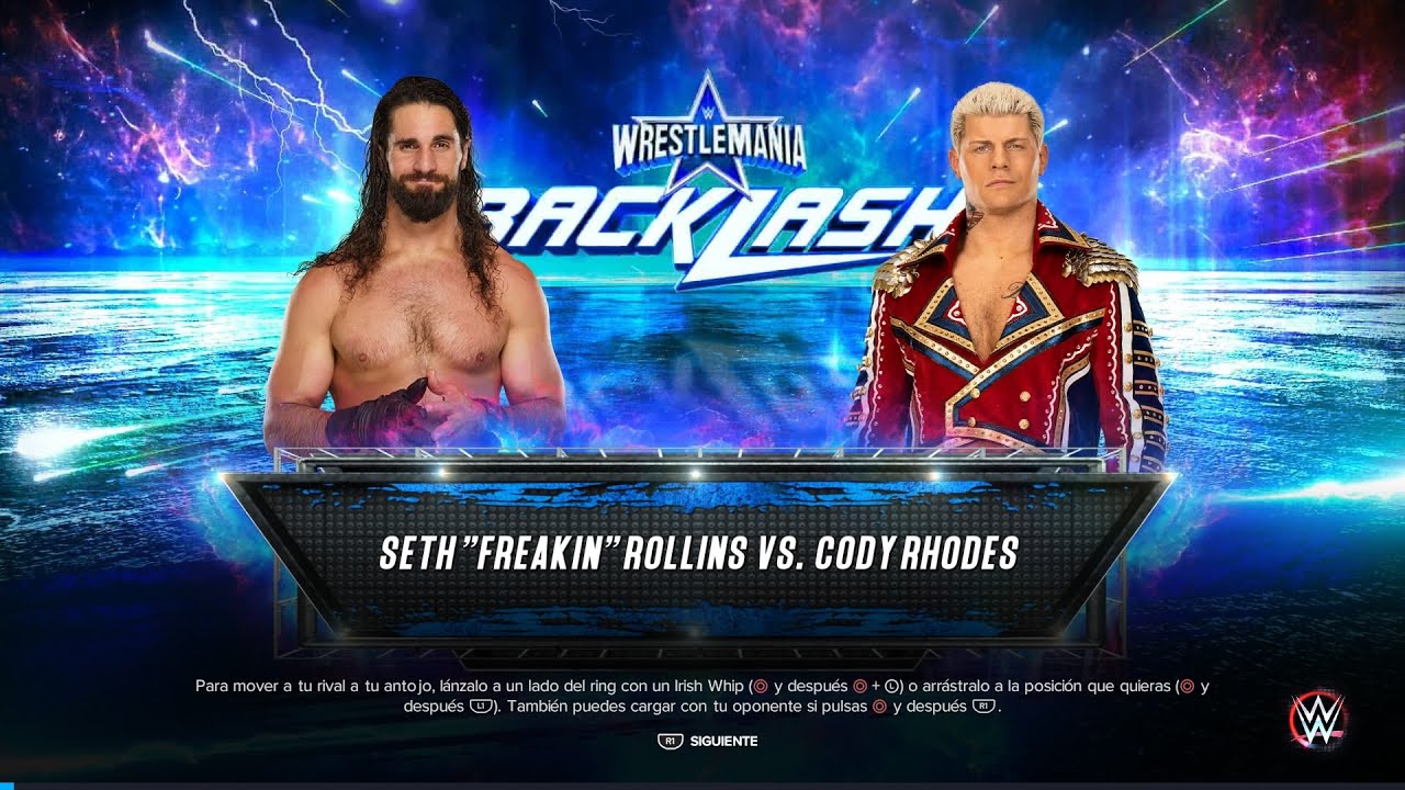 WWE 2K23: Seth "Freakin" Rollins Vs Cody Rhodes | WrestleMania Backlash! [ SEGUNDA PARTE ...