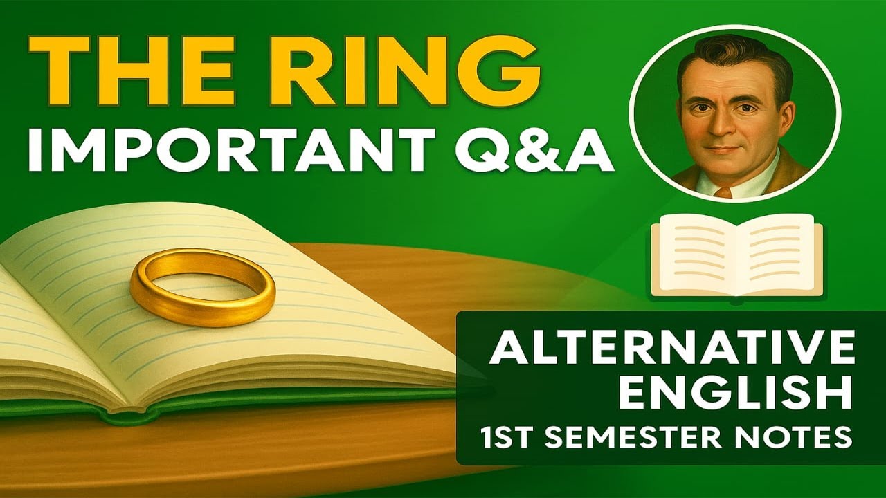 The Ring by Bryan MacMahon | Imp Question Answers | English ...