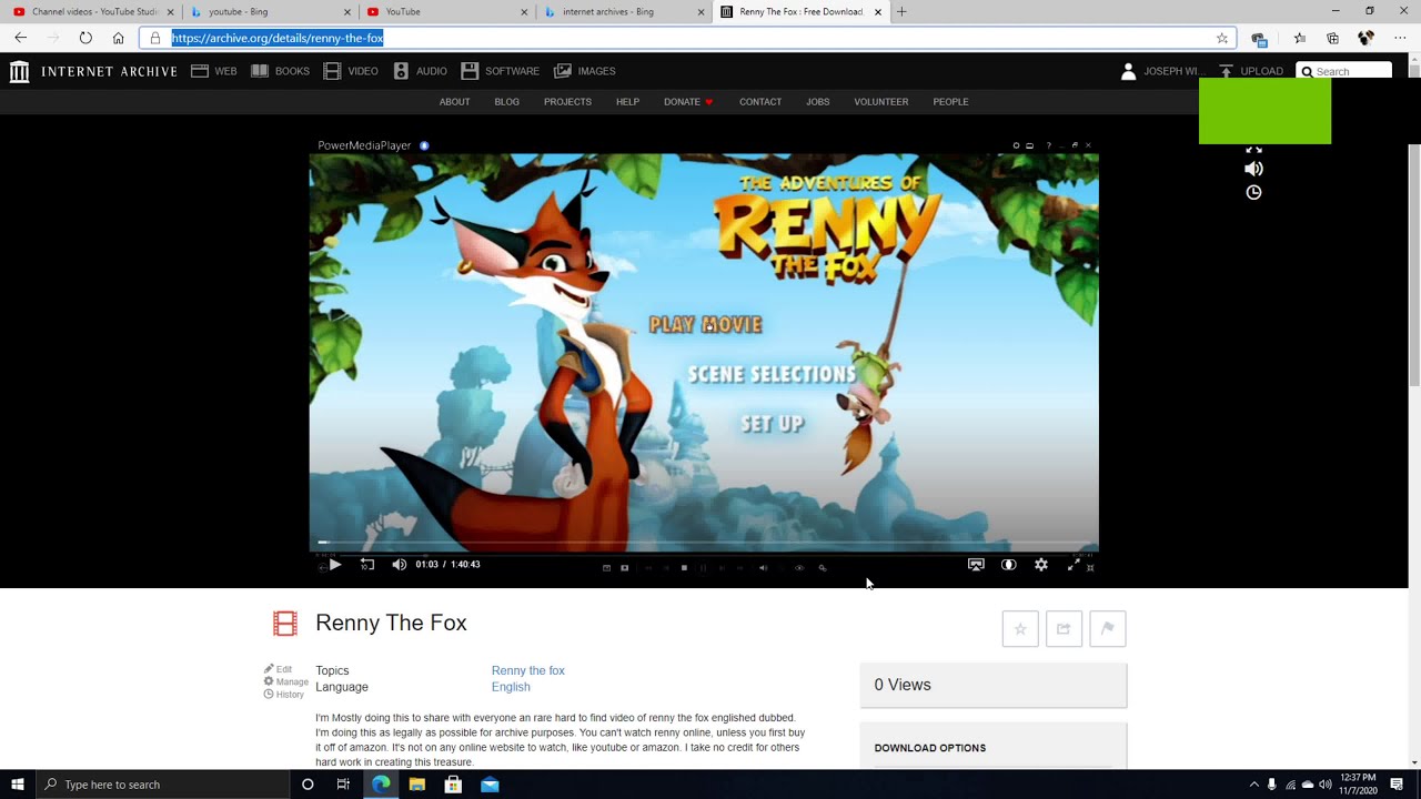 The adventures of Renny the fox, mgtow, link to full movie in English ...