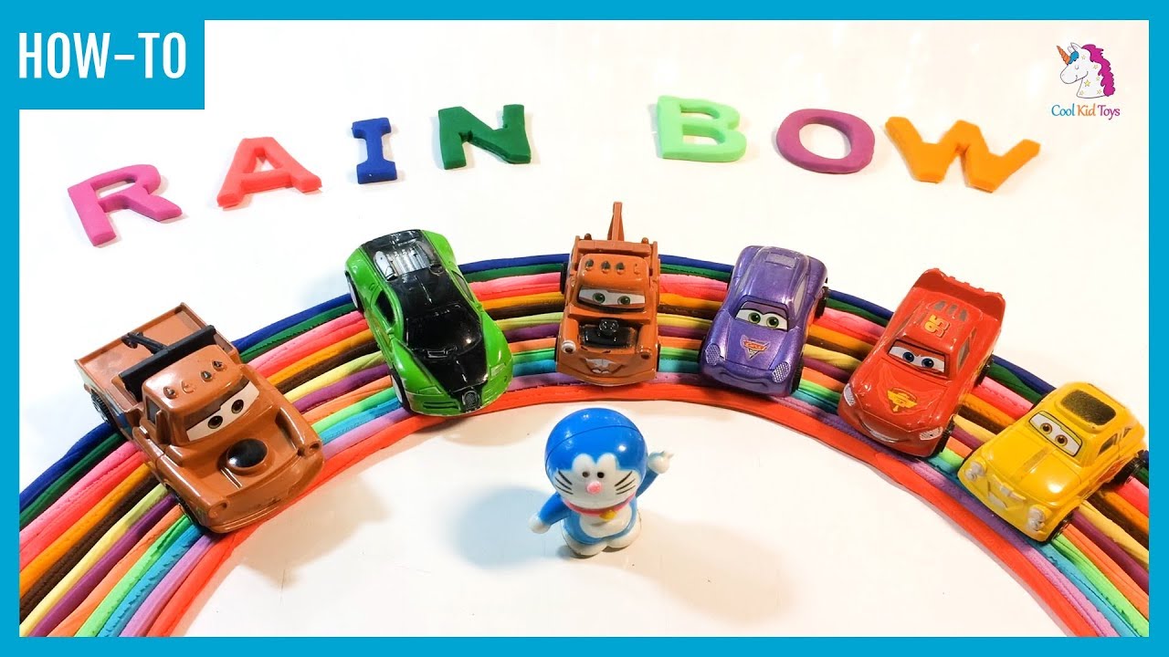 How To Make A Rainbow With Play Doh | Playdough Rainbow Number One ...