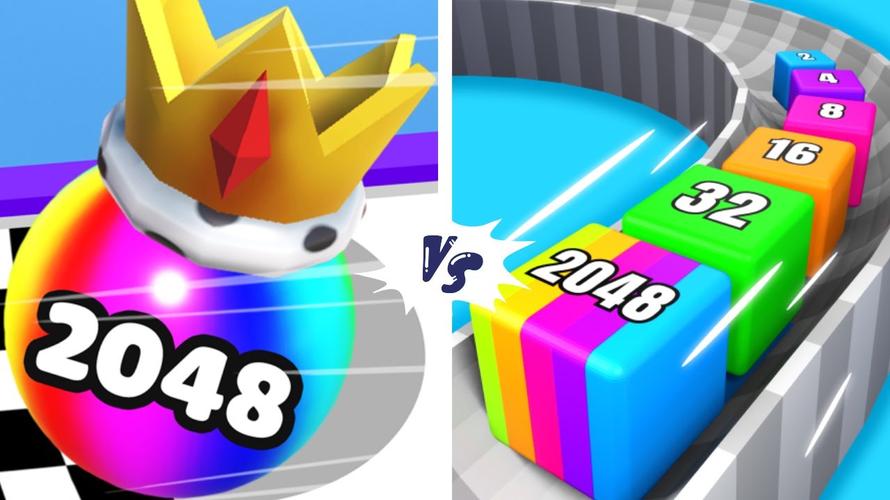 Ball Run 2048 vs Jelly Tube Run 2048💙🖤💜Walkthrough Max Gameplay AH9810 ...